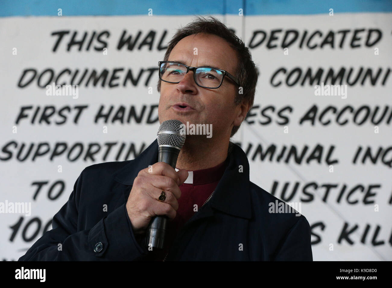 Dr Graham Tomlin, Bishop of Kensington, speaks during a vigil held at ...