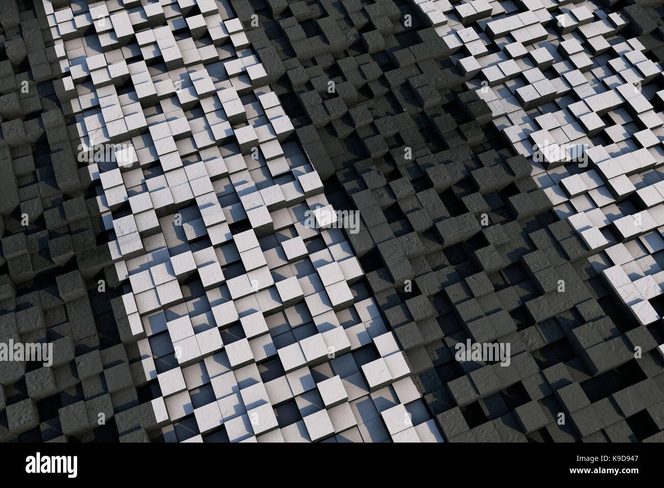 3D cubes with a grunge texture Stock Photo - Alamy