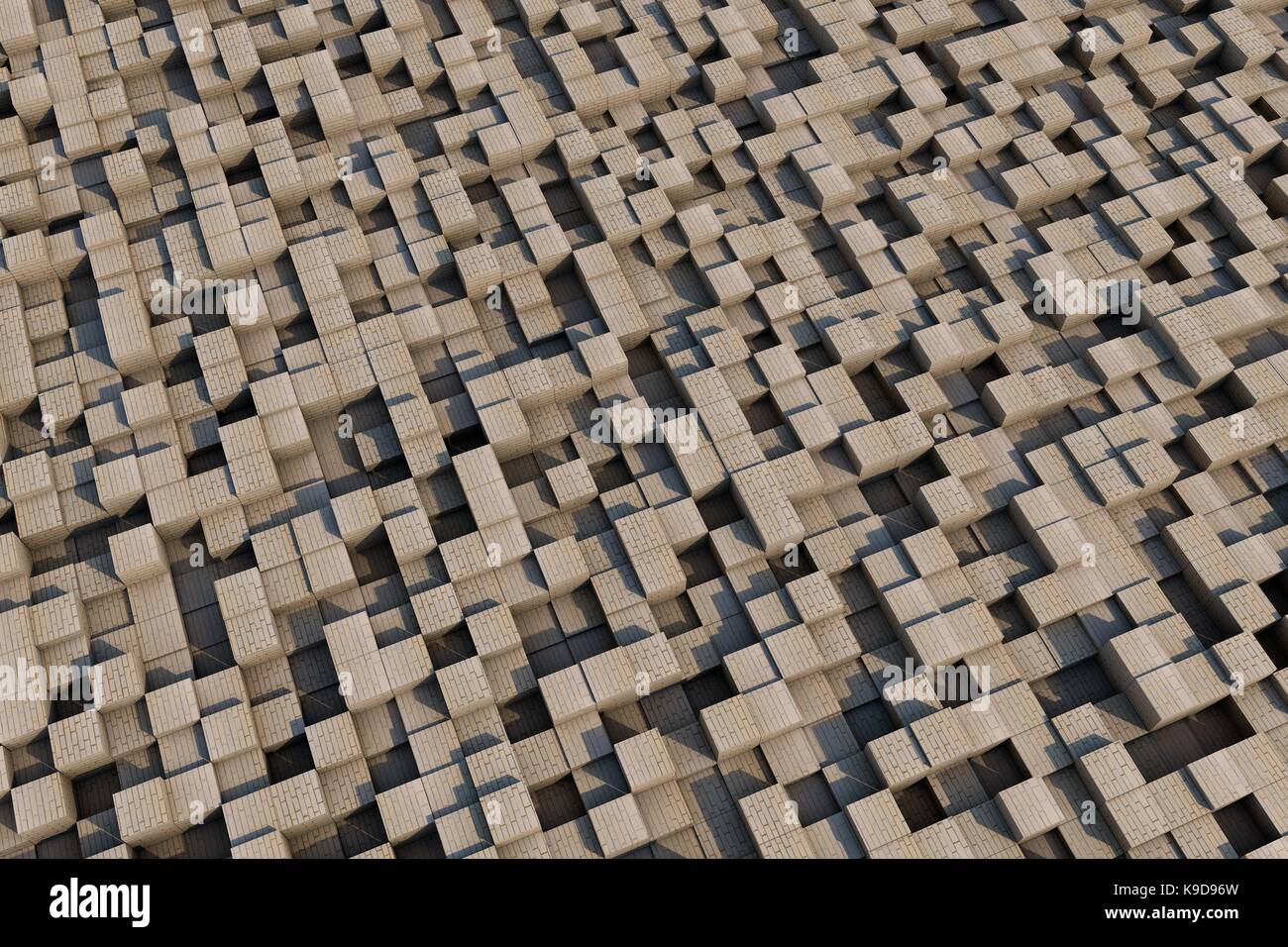 3D cubes with a grunge texture Stock Photo - Alamy