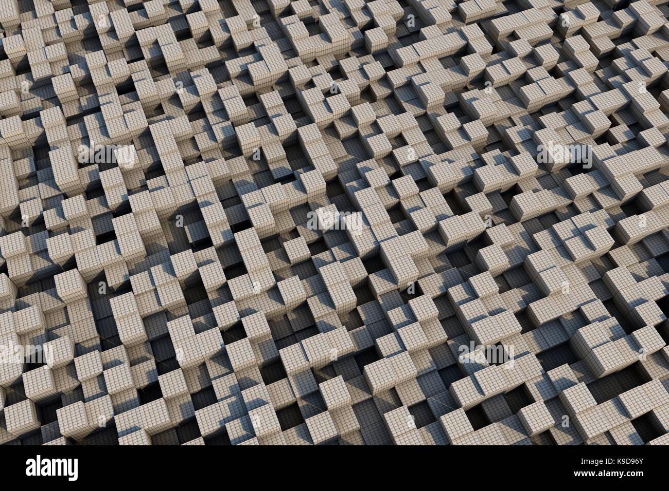 3D cubes with a grunge texture Stock Photo - Alamy