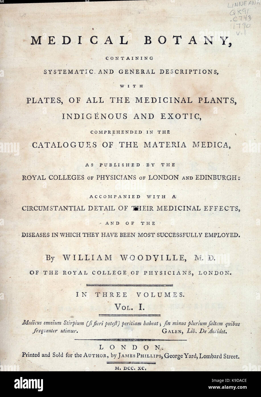 Medical botany BHL672906 Stock Photo - Alamy