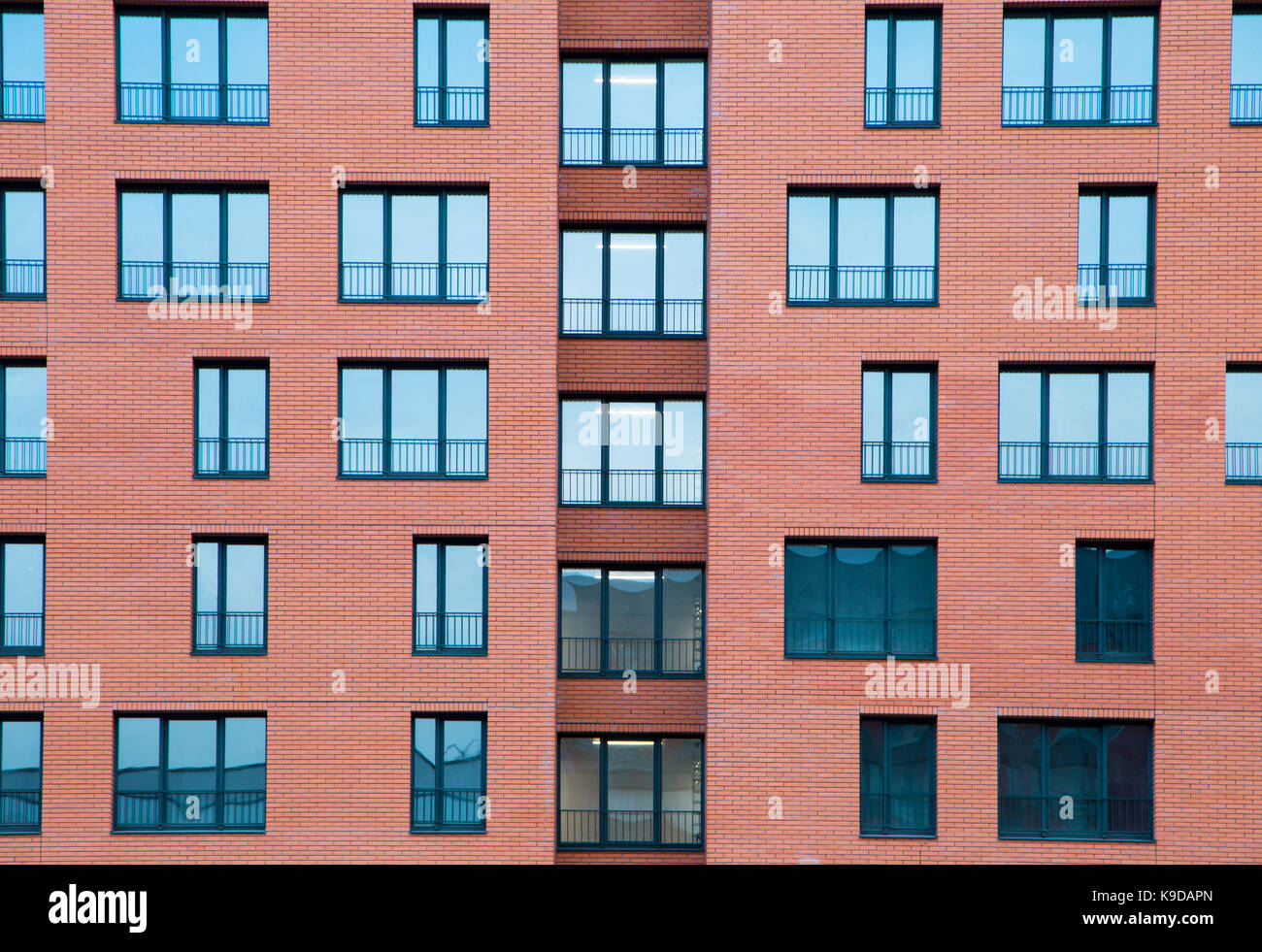 frontal view of Architectural Exterior Detail of Residential Apartment ...