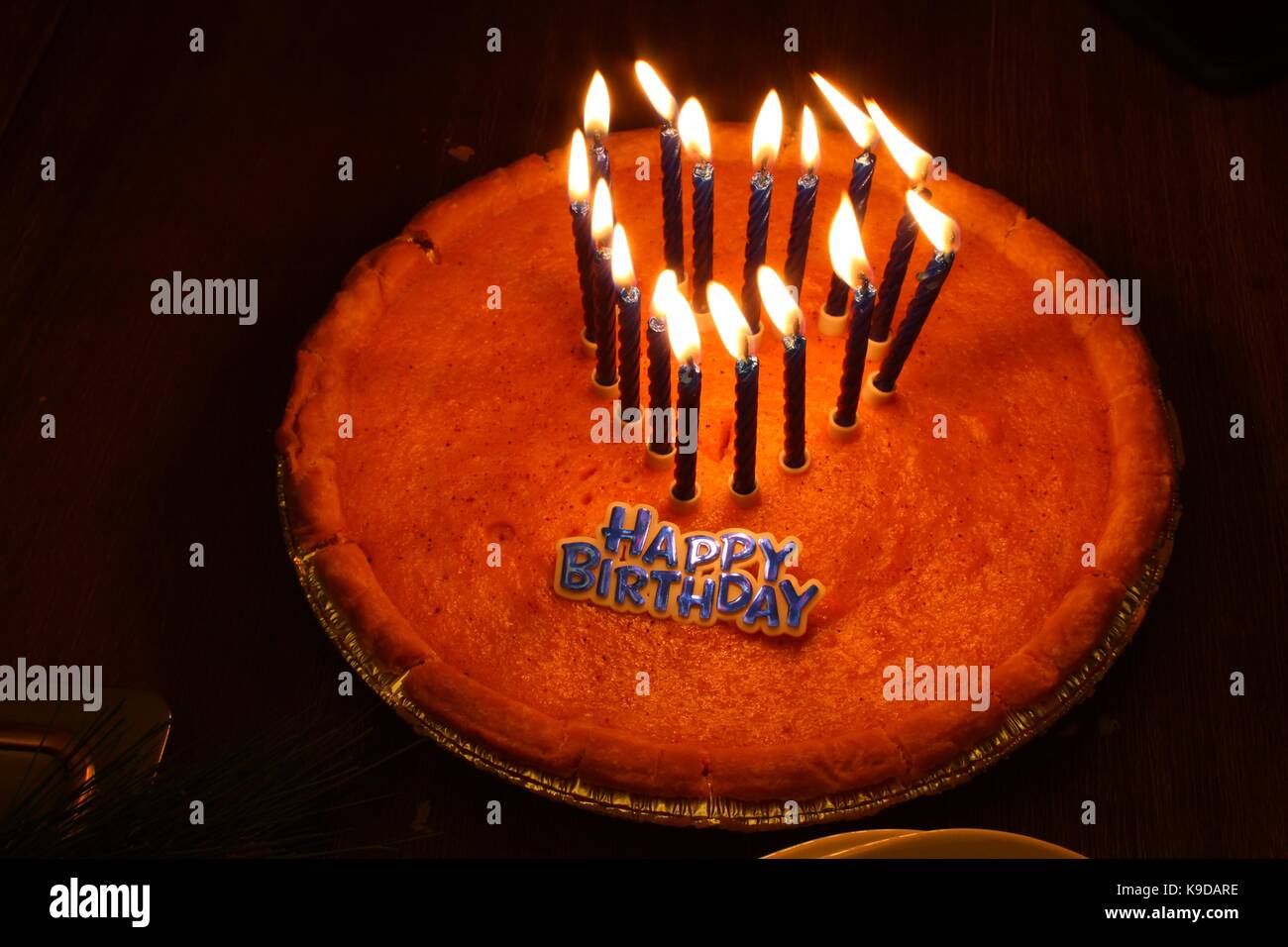 Happy birthday pie Stock Photo - Alamy