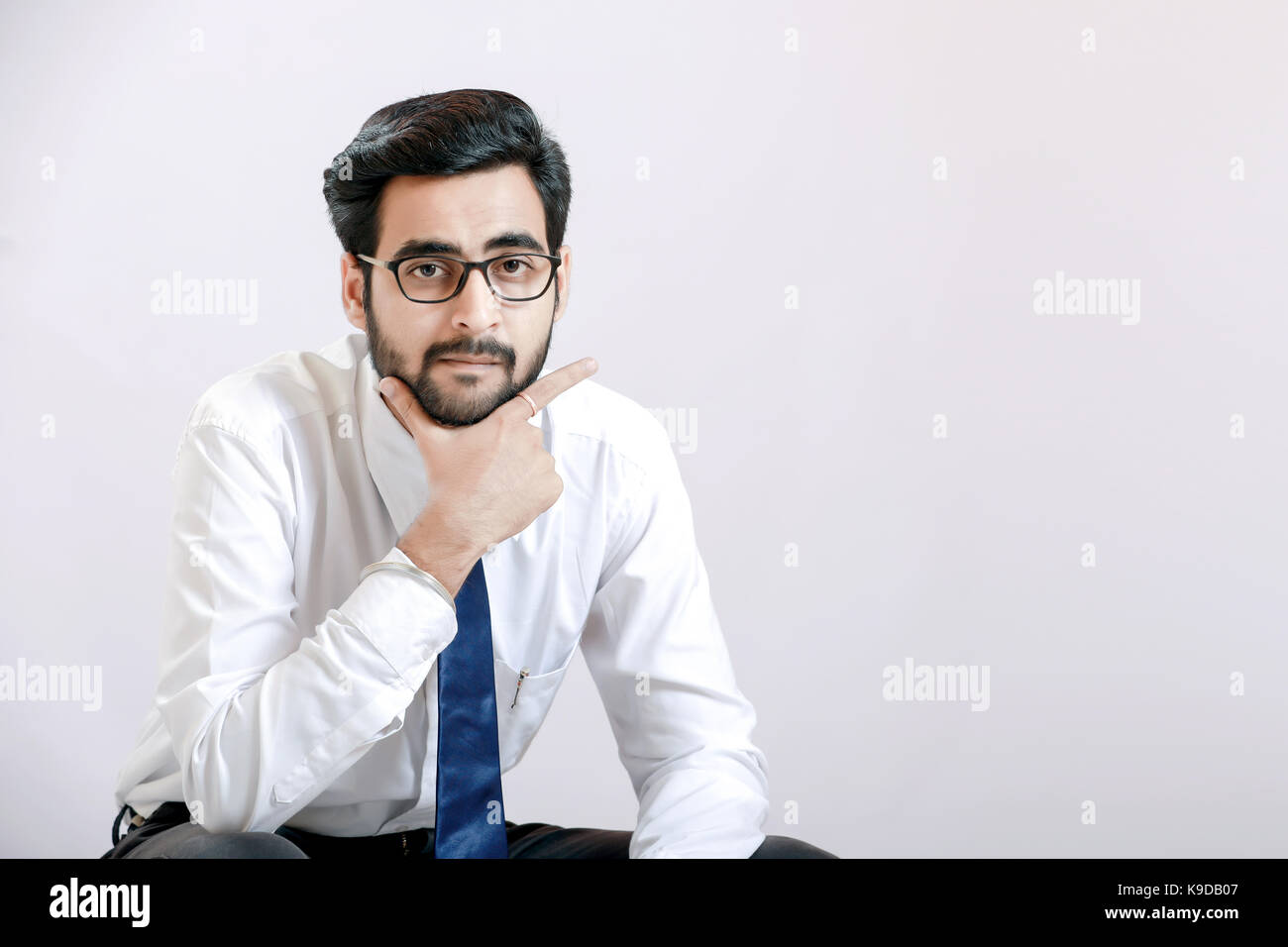 indian man thinking Stock Photo - Alamy