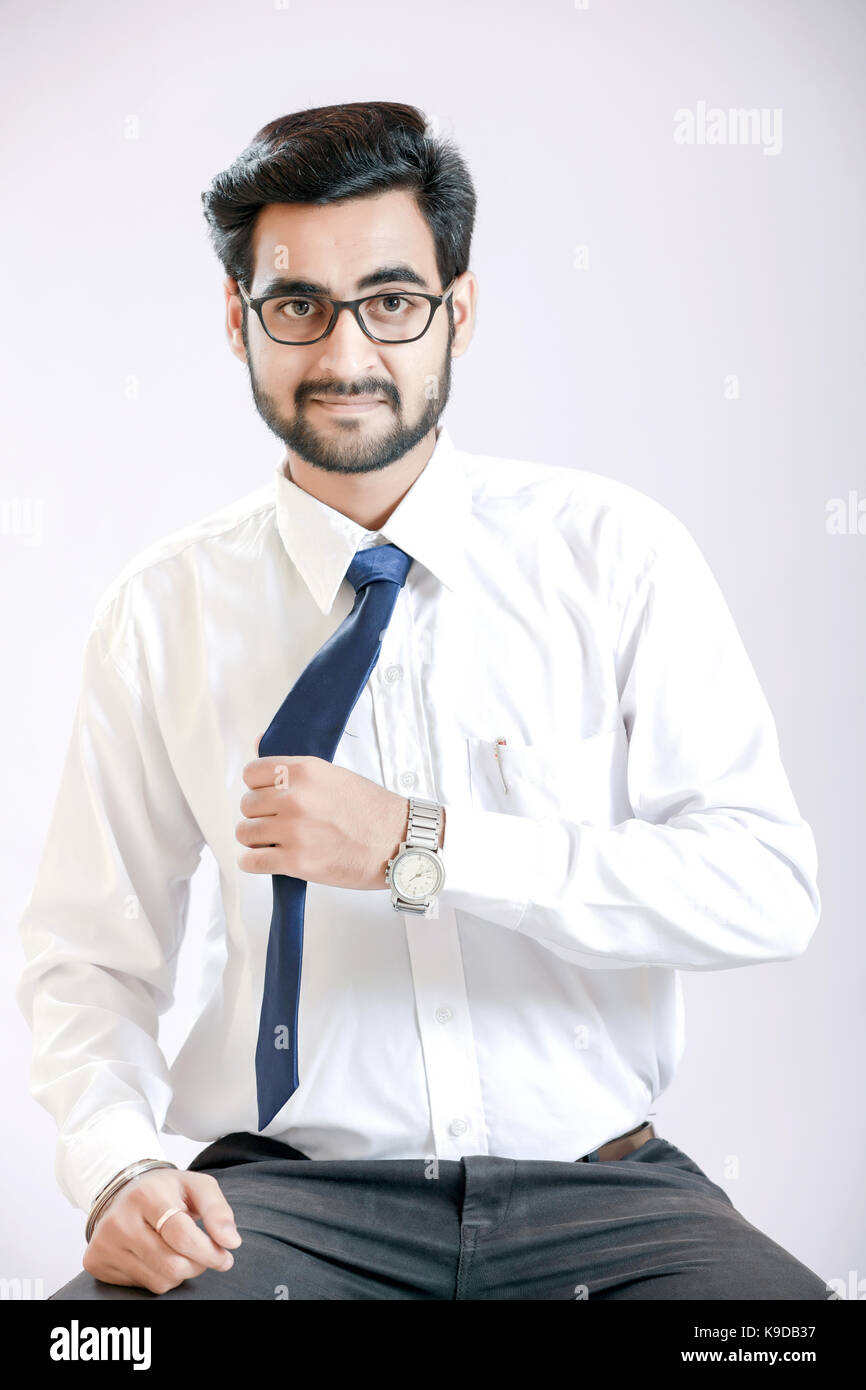 Indian young man on spectacles Stock Photo - Alamy