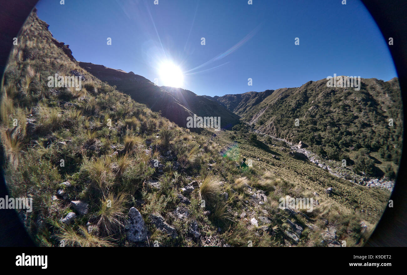 Villa de Merlo, San Luis, Argentina - 2017: The view at a nearby ...