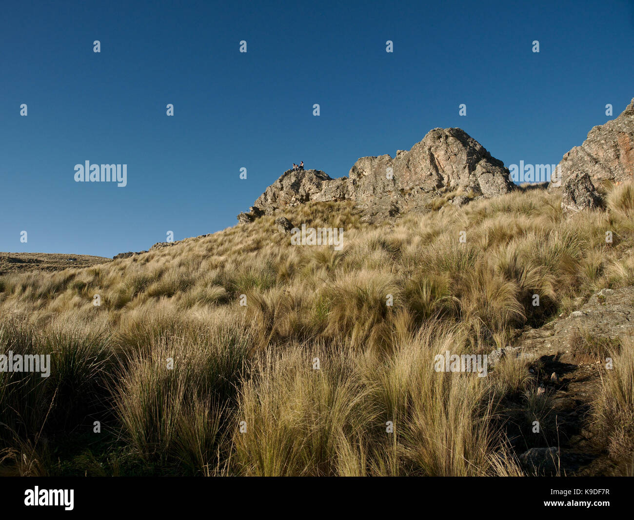 Villa de Merlo, San Luis, Argentina - 2017: View at "El Filo", the top ...