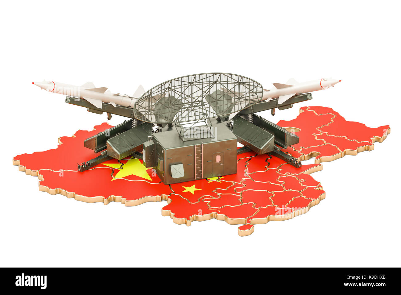 Chinese missile defence system concept, 3D rendering Stock Photo - Alamy