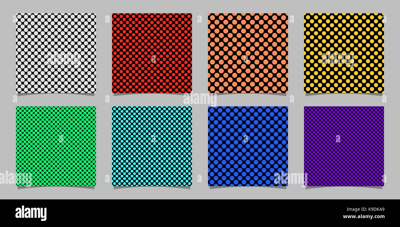 Simple abstract seamless polka dot pattern background design set ...