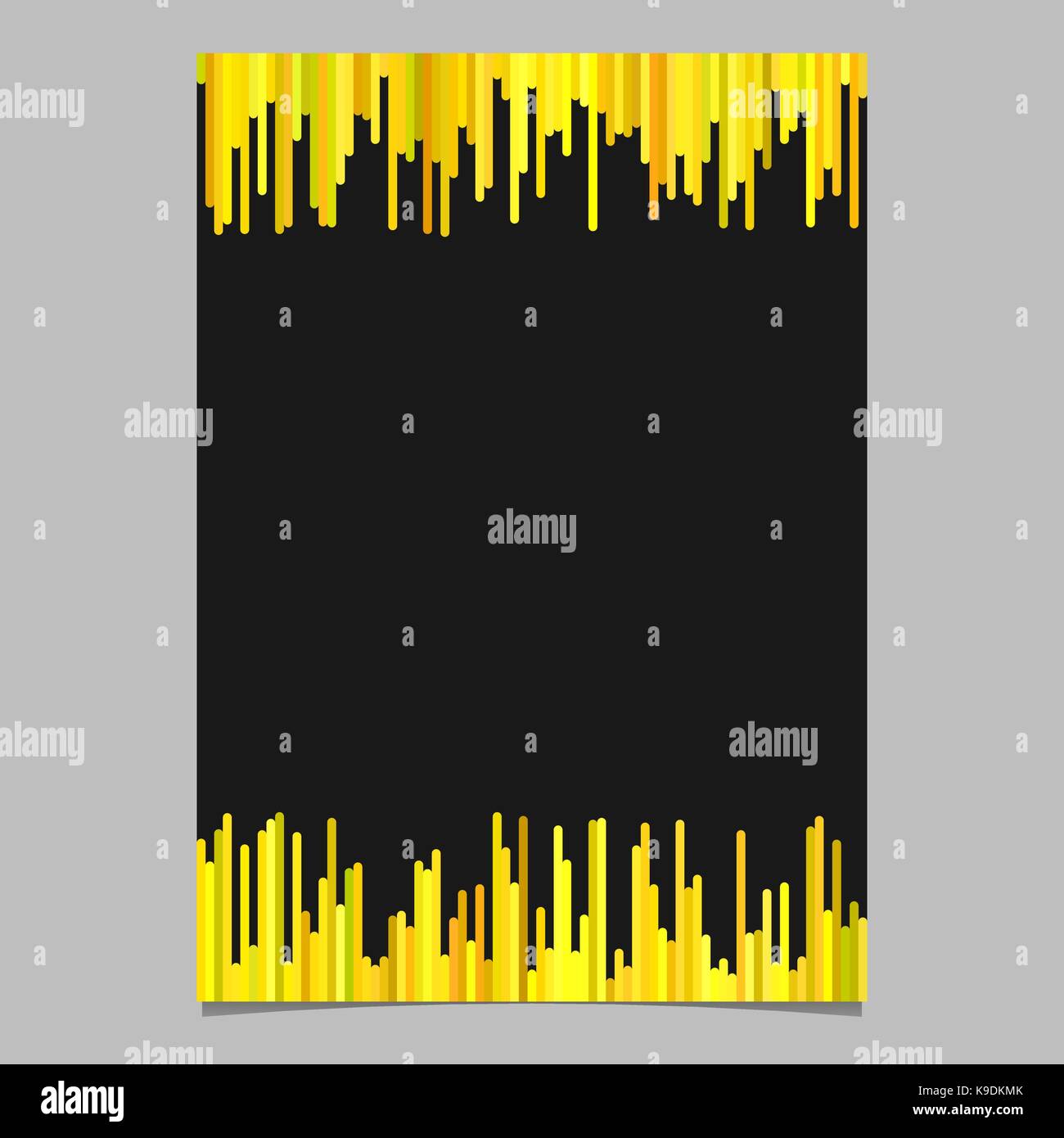 Poster template from vertical lines in yellow tones - vector brochure ...