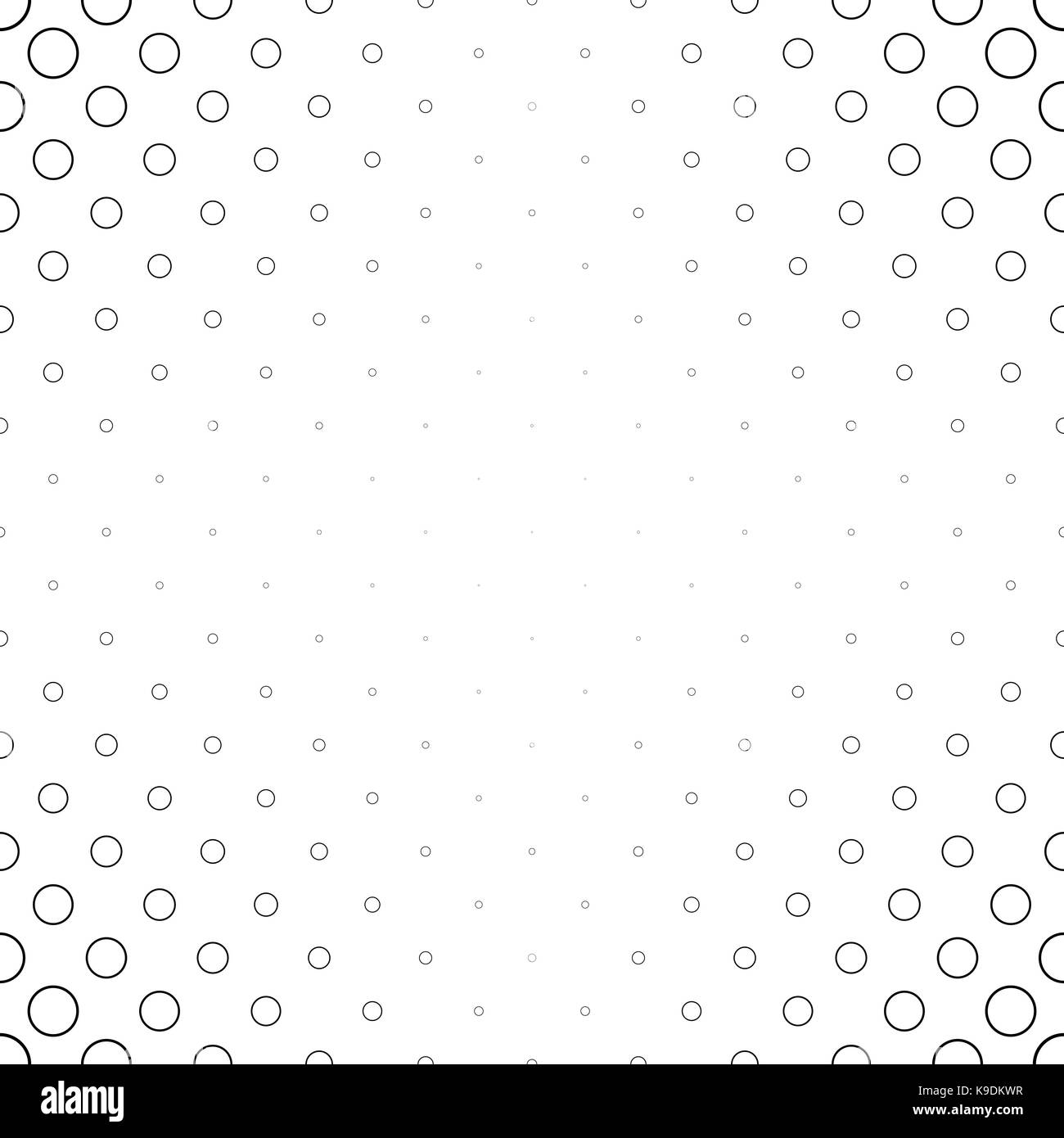 Monochromatic circle pattern - geometric vector background design Stock ...