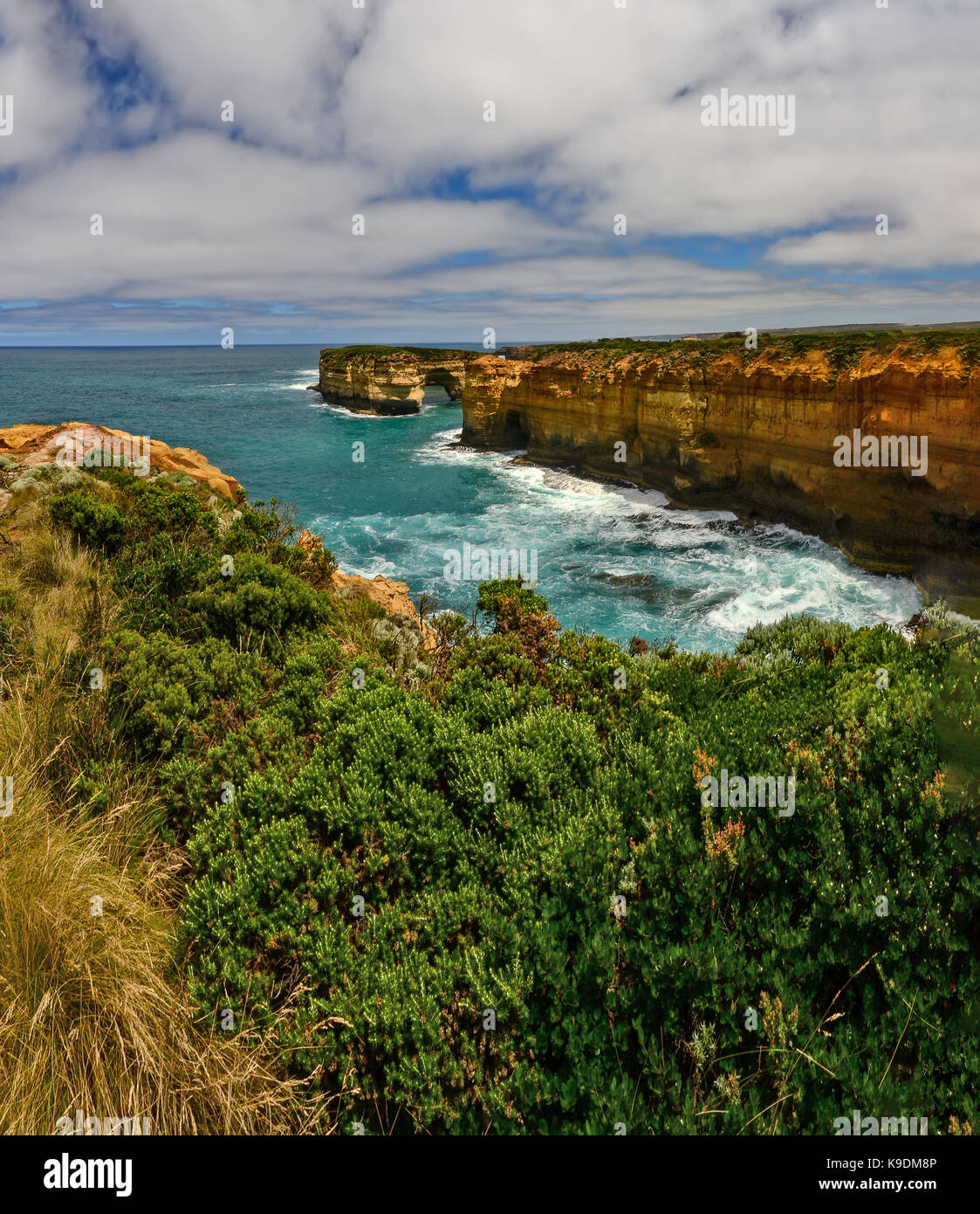 All shades of blue of the Pacific ocean. The Australian coast Stock ...