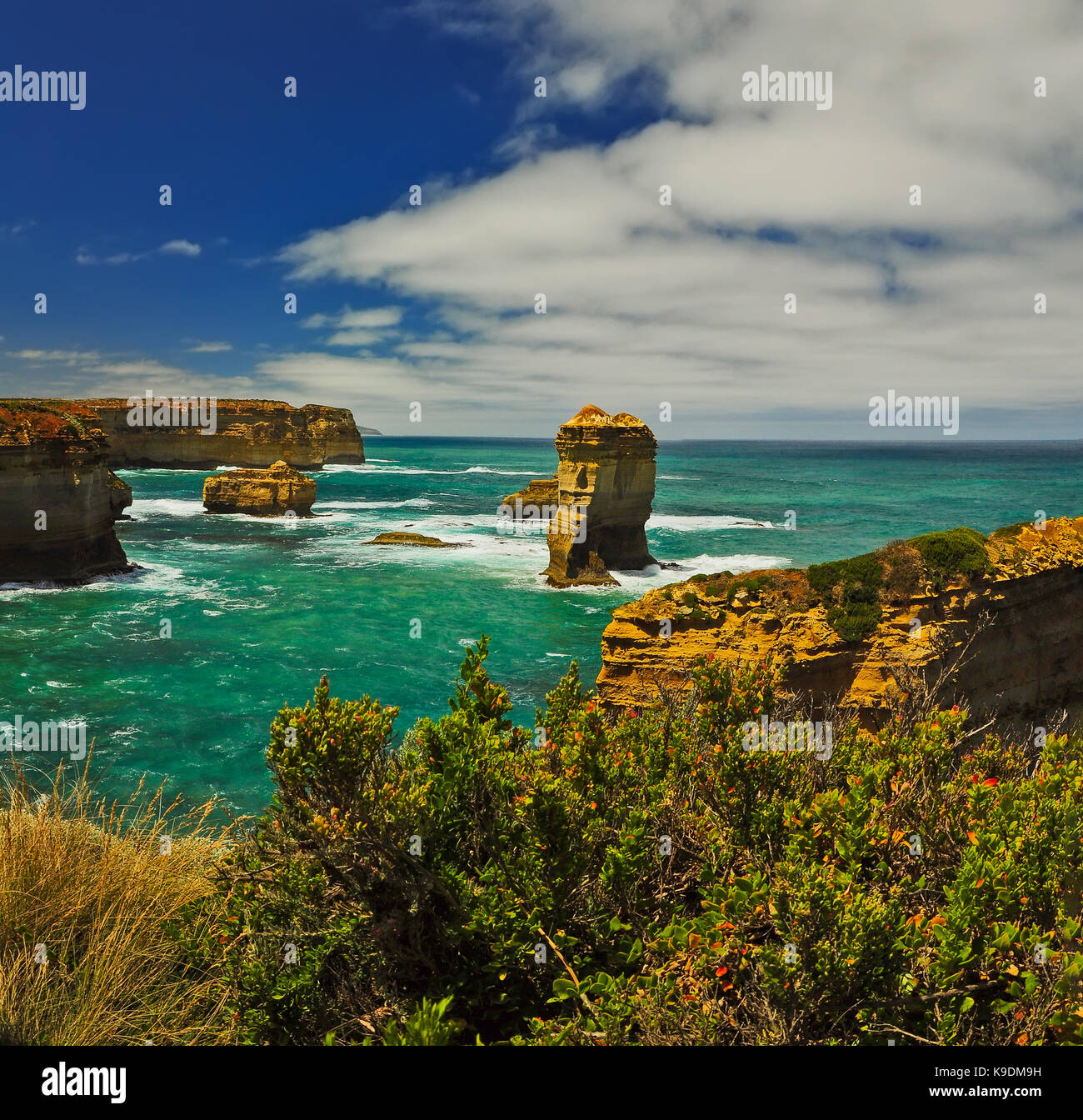 All shades of blue of the Pacific ocean. The Australian coast Stock ...