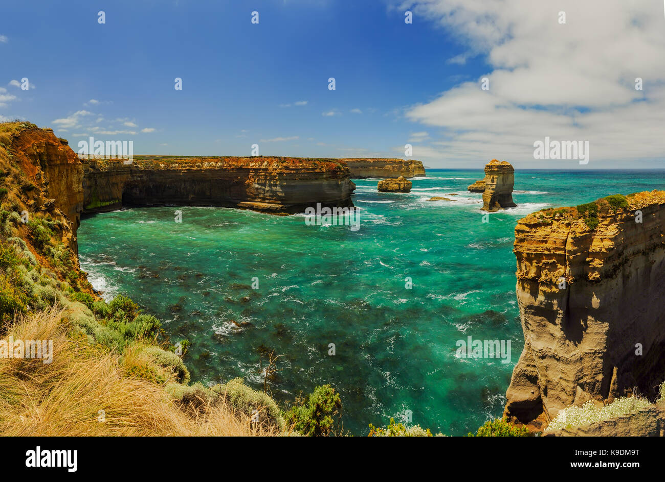 All shades of blue of the Pacific ocean. The Australian coast Stock ...