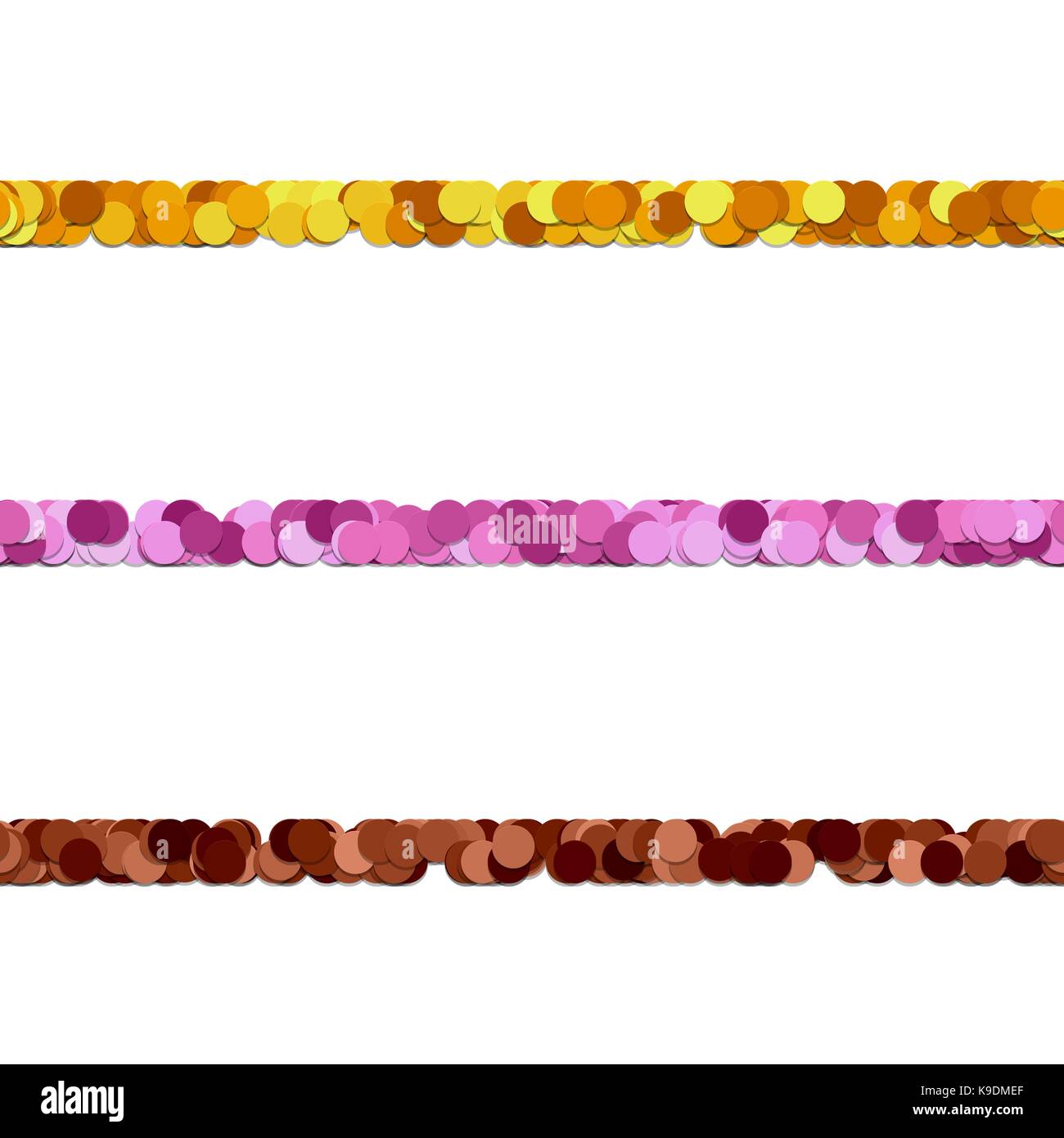 Seamless dot pattern paragraph divider line design set - vector graphic ...