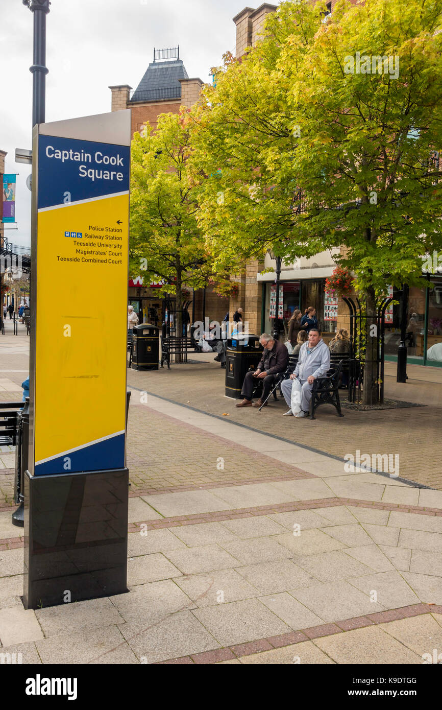 Captain Cook Square shopping centre in Middlesbrough town centre in ...