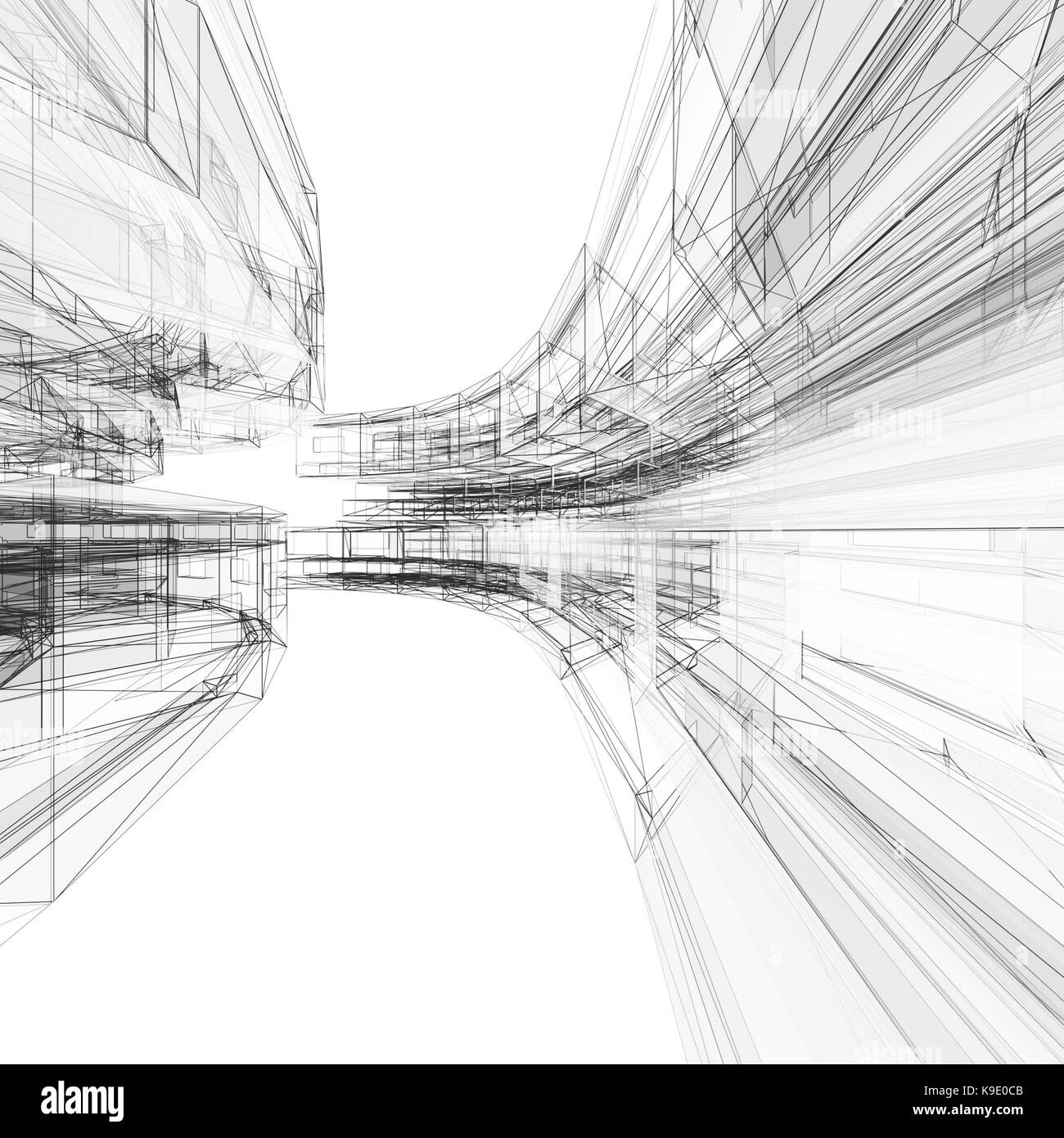 Abstract architecture background 3d rendering Stock Photo - Alamy