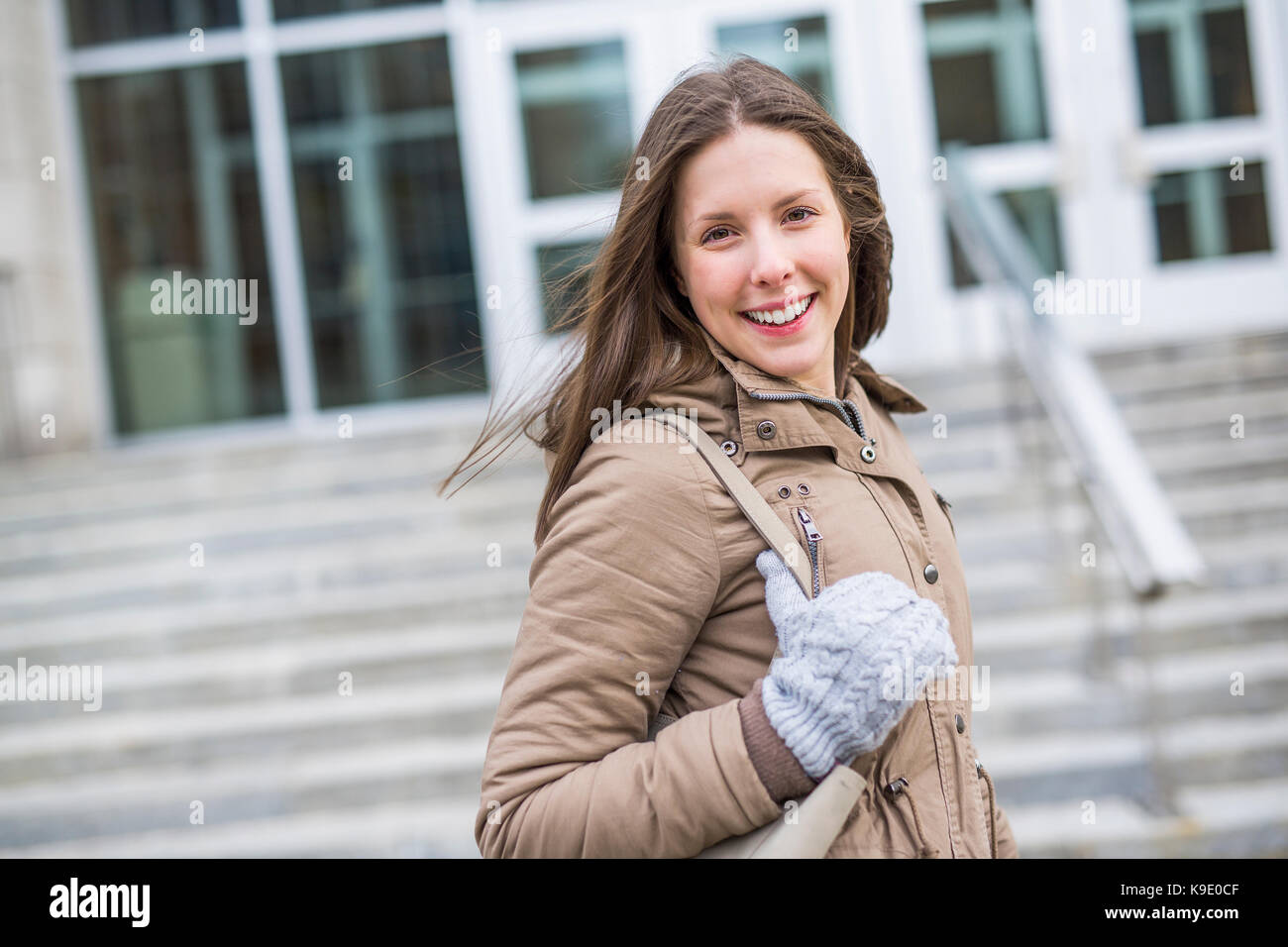 College student portrait fall campus hi-res stock photography and ...
