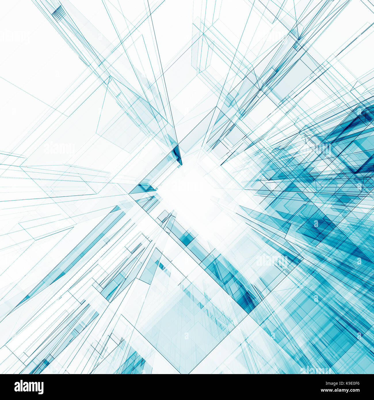 Abstract architecture 3d rendering Stock Photo - Alamy