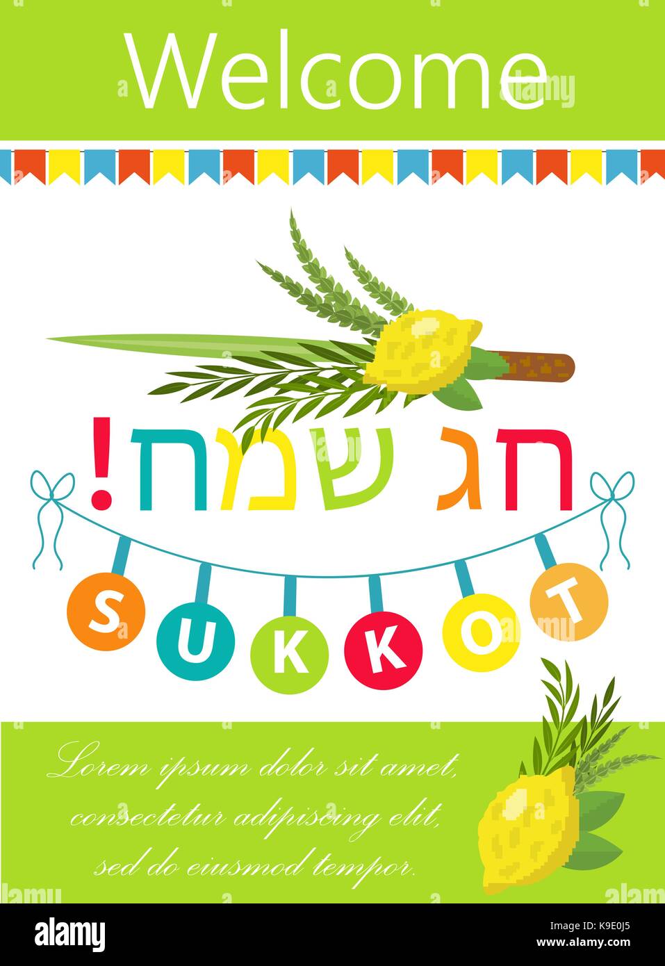 Happy Sukkot flyer, posters, invitation. Sukkot template for your ...