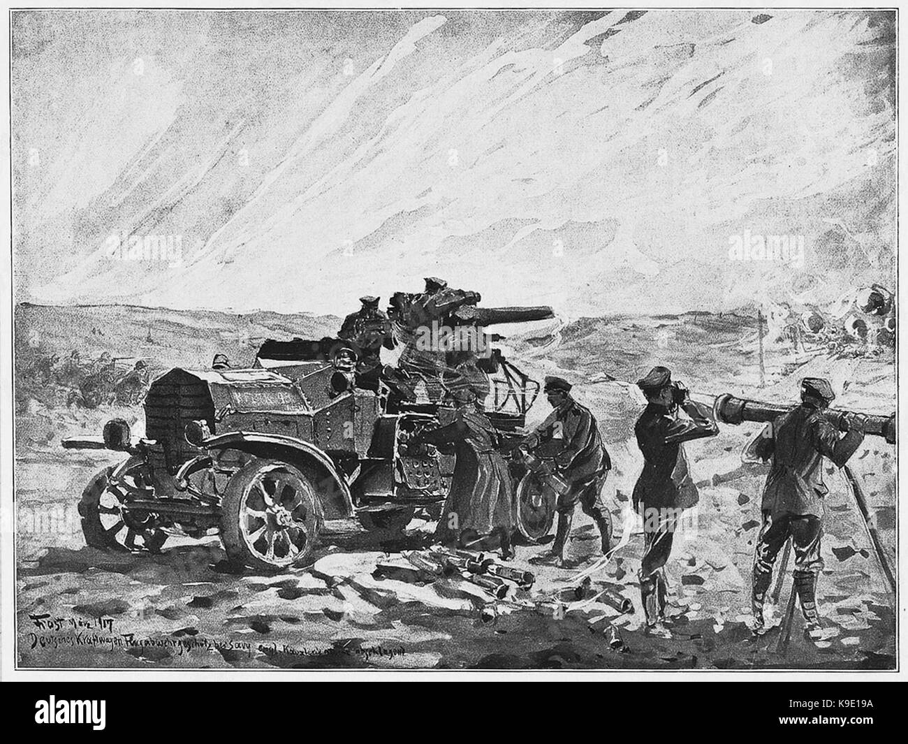 Martin Frost K Flak Panzer Auto Schlacht Savy Westfront 1917 Stock ...