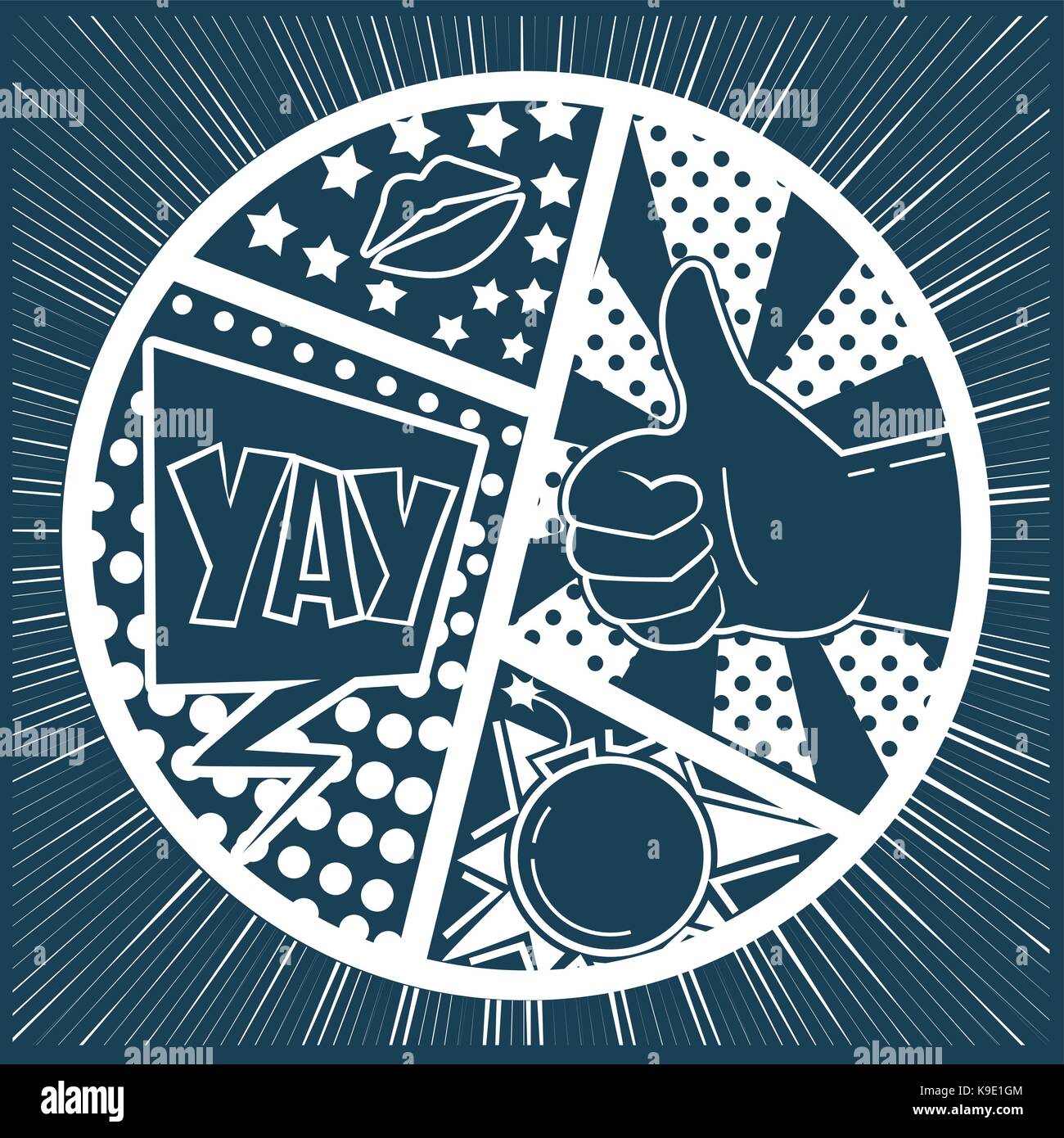 Comics Template, silhouette. Vector Retro Comic Book . black and white ...