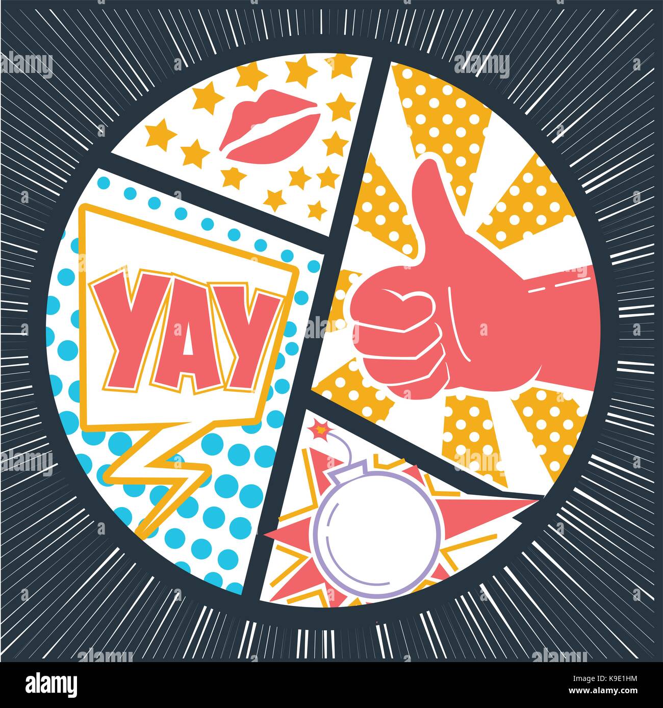 Comics Template. Vector Retro Comic Book Speech Bubbles Illustration ...