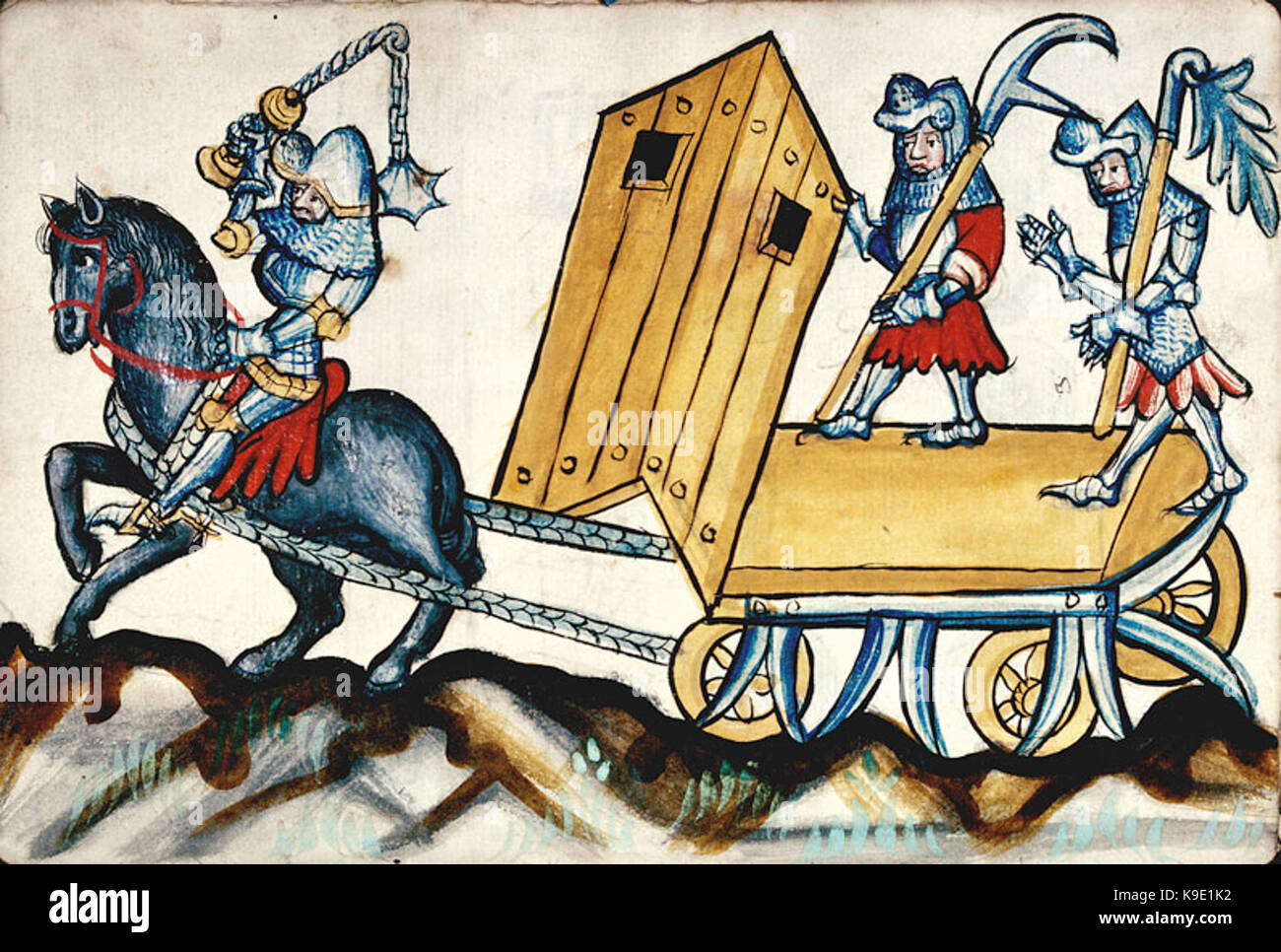 MS.1360 Bellifortis of Konrad Kyeser Folio 025v Stock Photo - Alamy