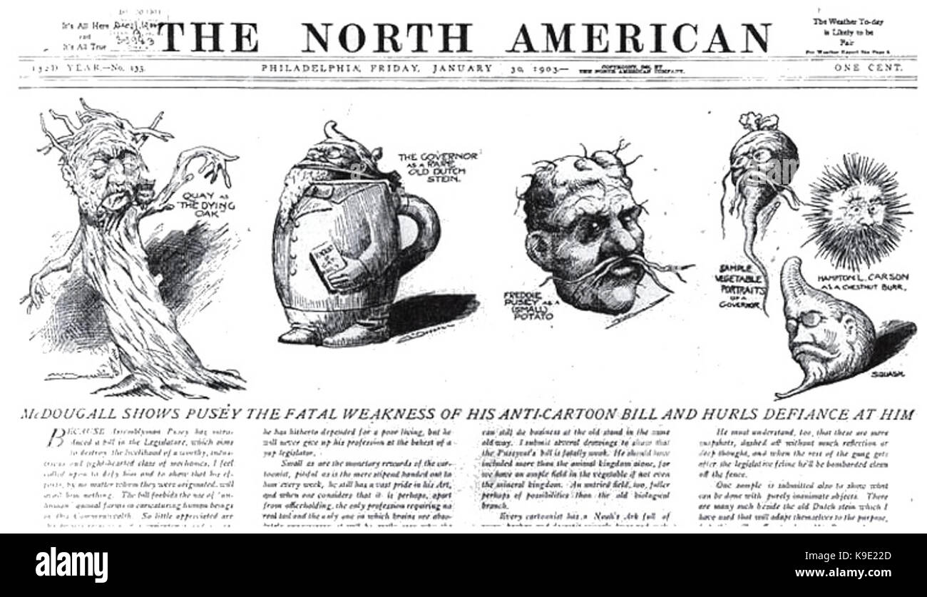 McDougall Anti cartoon bill cartoon 1903 01 30 Stock Photo - Alamy