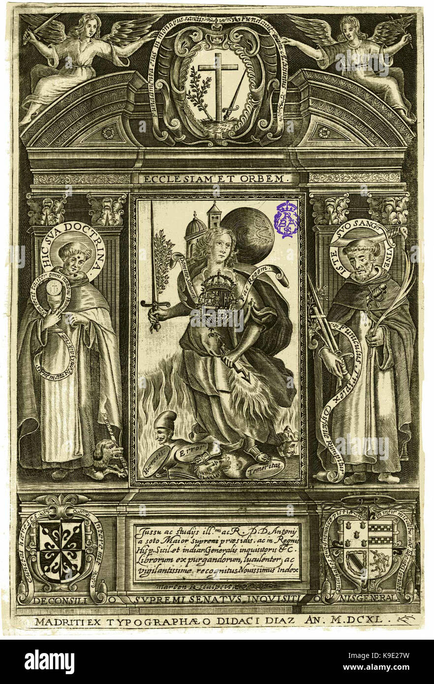 Martin droeswoode index librorum prohibitorum 1640 Stock Photo - Alamy