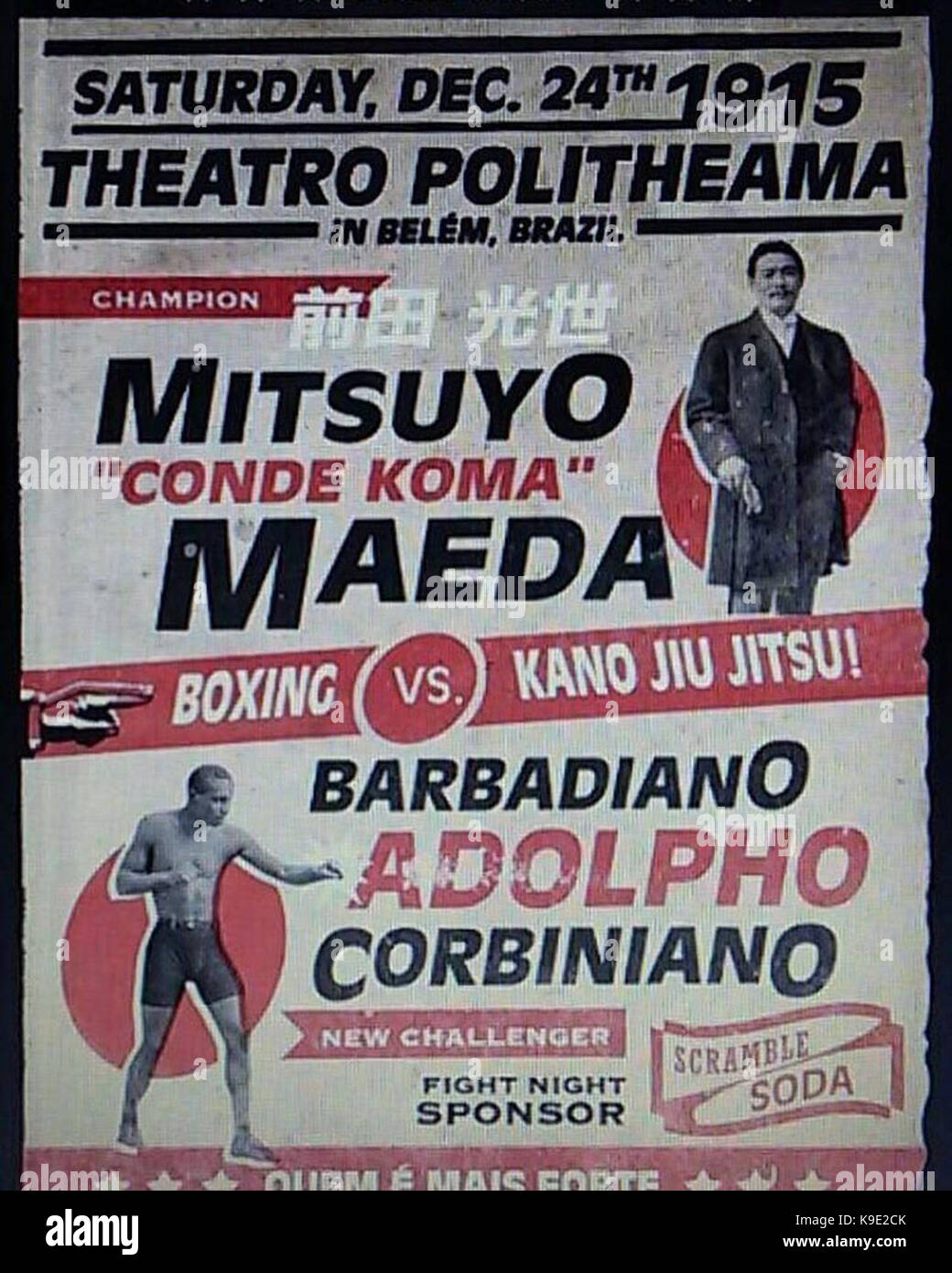 Mitsuyo Maeda Fighting Poster Stock Photo - Alamy