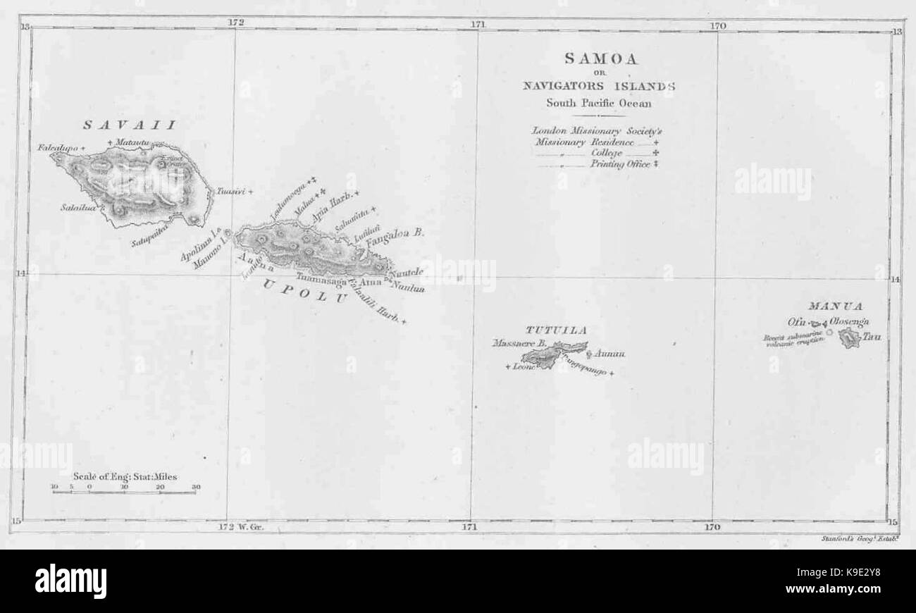 Map of samoa hi-res stock photography and images - Alamy