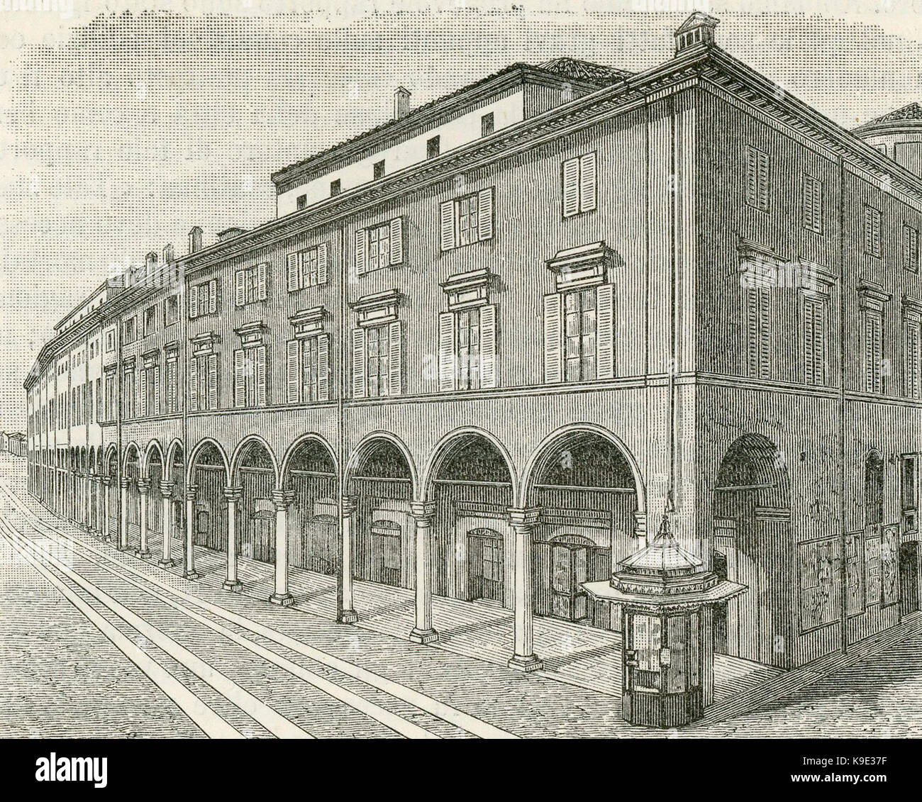 Modena Via Emilia Portico del Collegio Stock Photo - Alamy