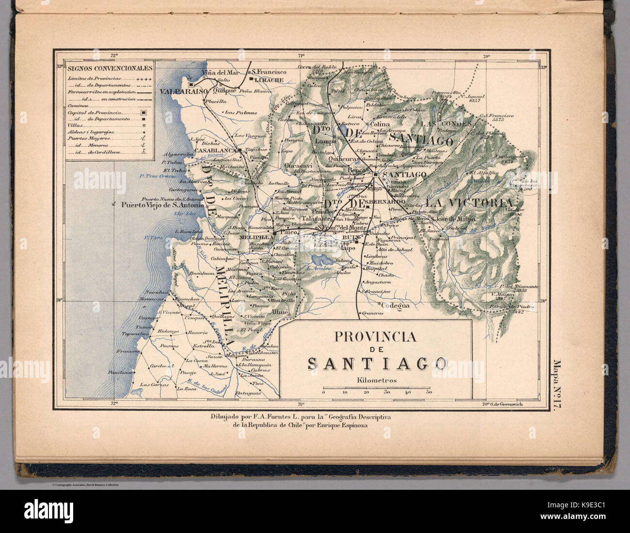 Mapa de santiago hi-res stock photography and images - Alamy