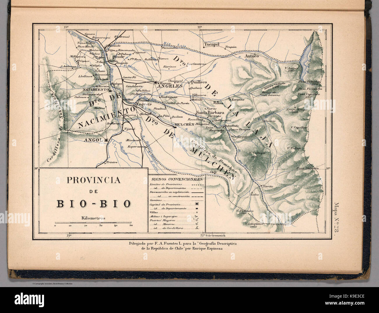 Mapa No. 28. Provincia de Bio Bio 7930035 Stock Photo - Alamy