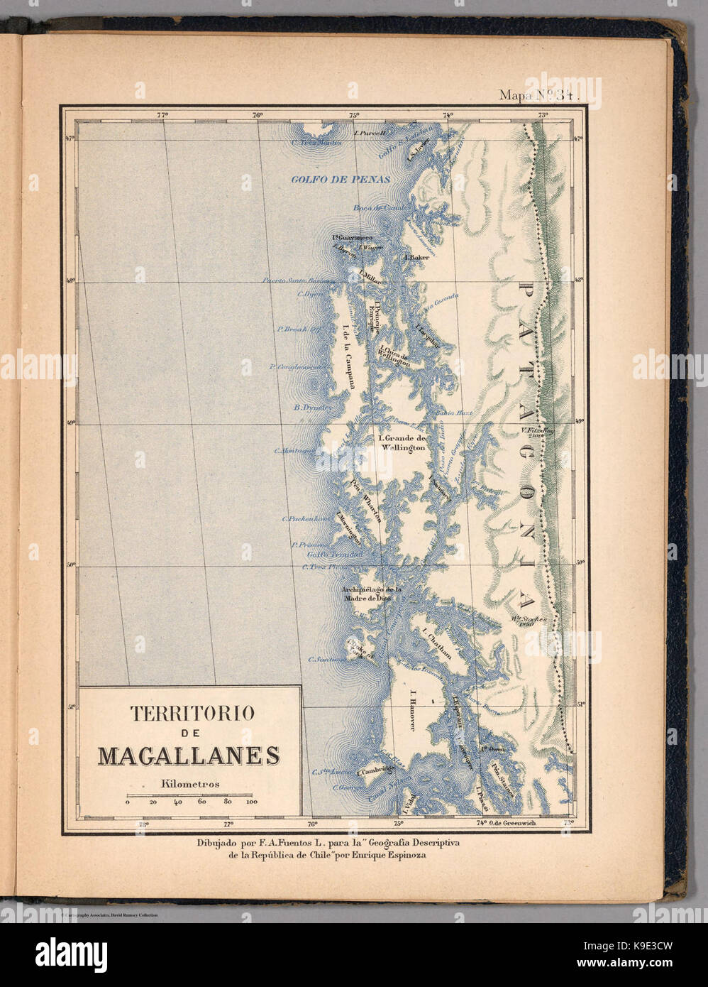 Mapa No. 34. Territorio de Magallanes 7930041 Stock Photo - Alamy