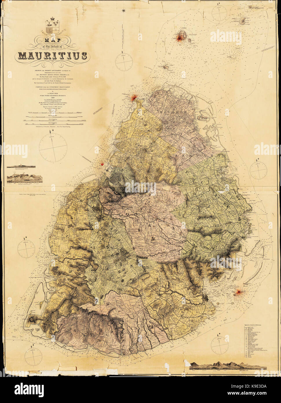 Old mauritius map hi-res stock photography and images - Alamy