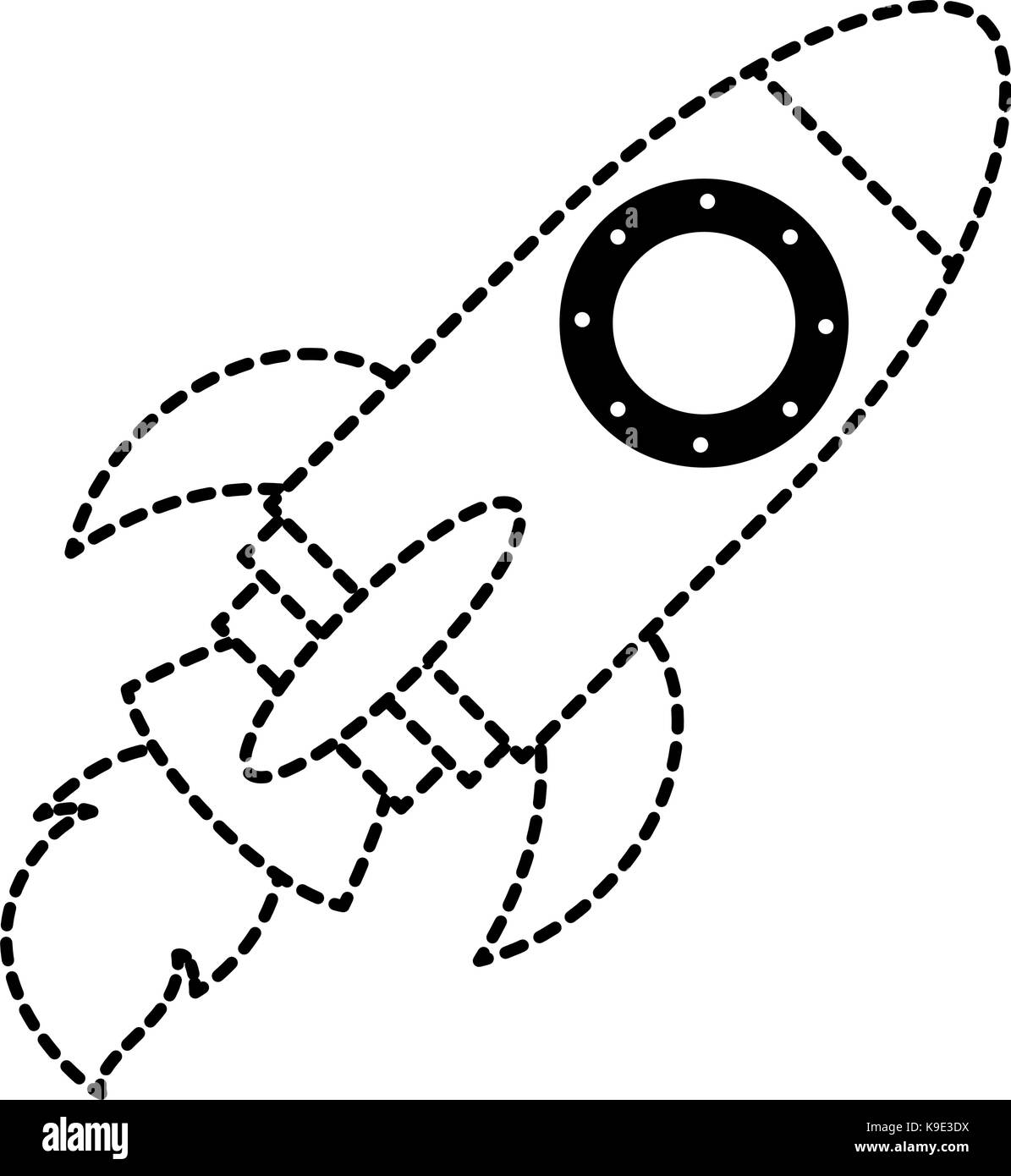 Rocket launcher isolated icon vector Black and White Stock Photos ...