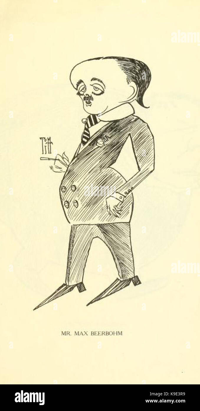 Max Beerbohm caricatures by Arthur Good 1913 Stock Photo - Alamy