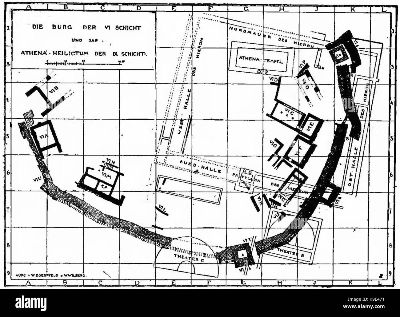 Mycenaean Troy p040 Plan III Stock Photo - Alamy