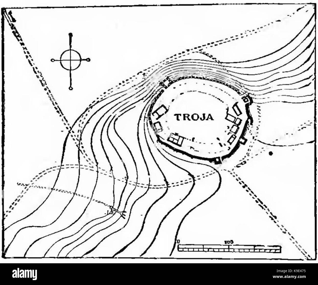 Mycenaean Troy p008 Plan I Stock Photo - Alamy