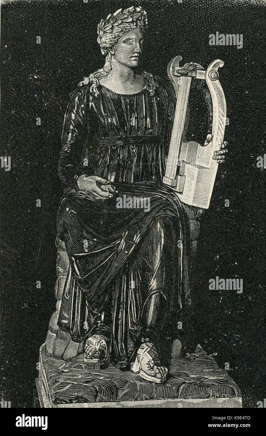 Napoli Museo Nazionale Apollo incoronato con la lira e l archetto Stock ...