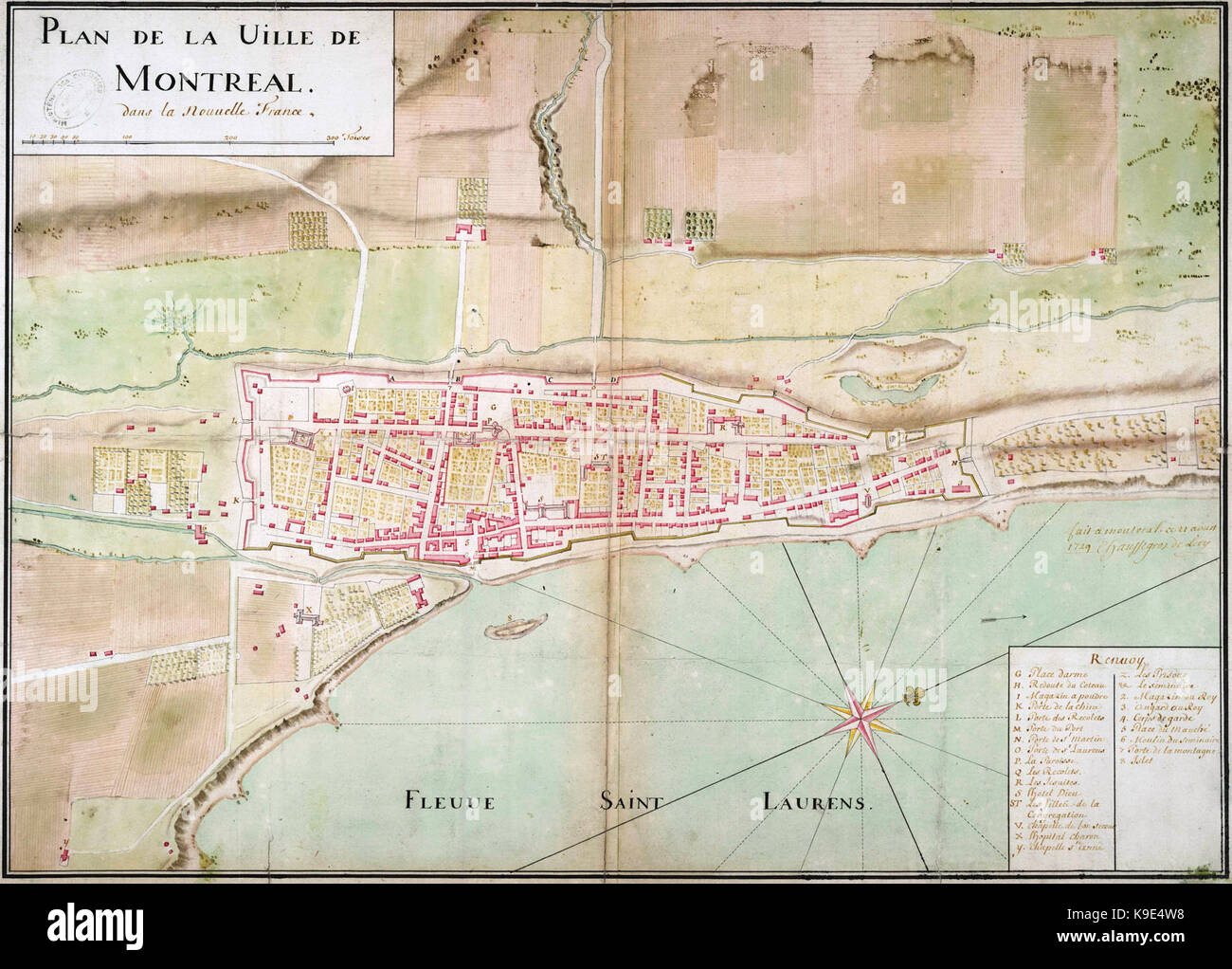 Vintage Map Of Montreal High Resolution Stock Photography and Images ...
