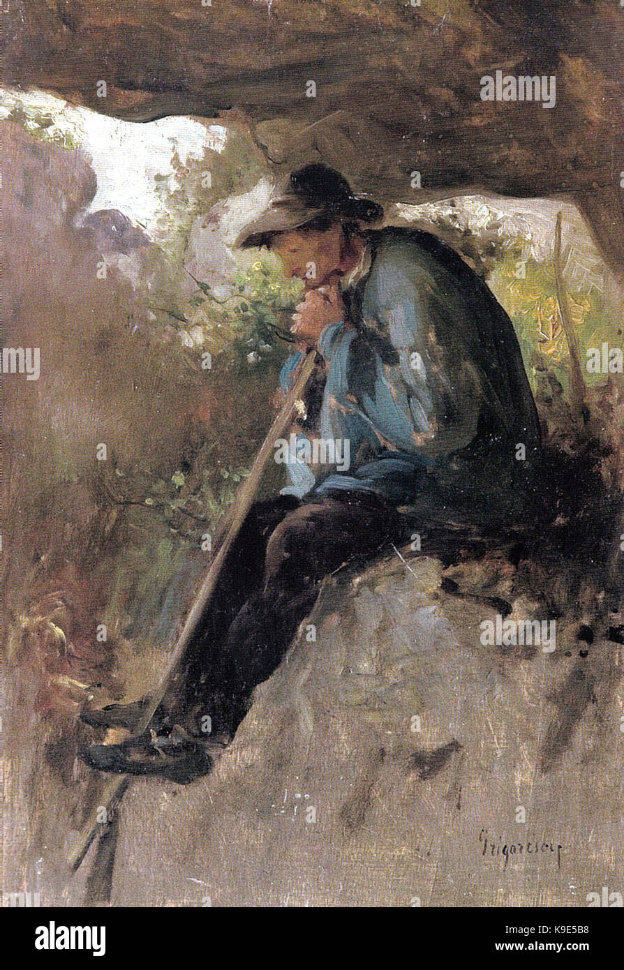 Nicolae Grigorescu Lucrator la Fontainebleau Stock Photo - Alamy