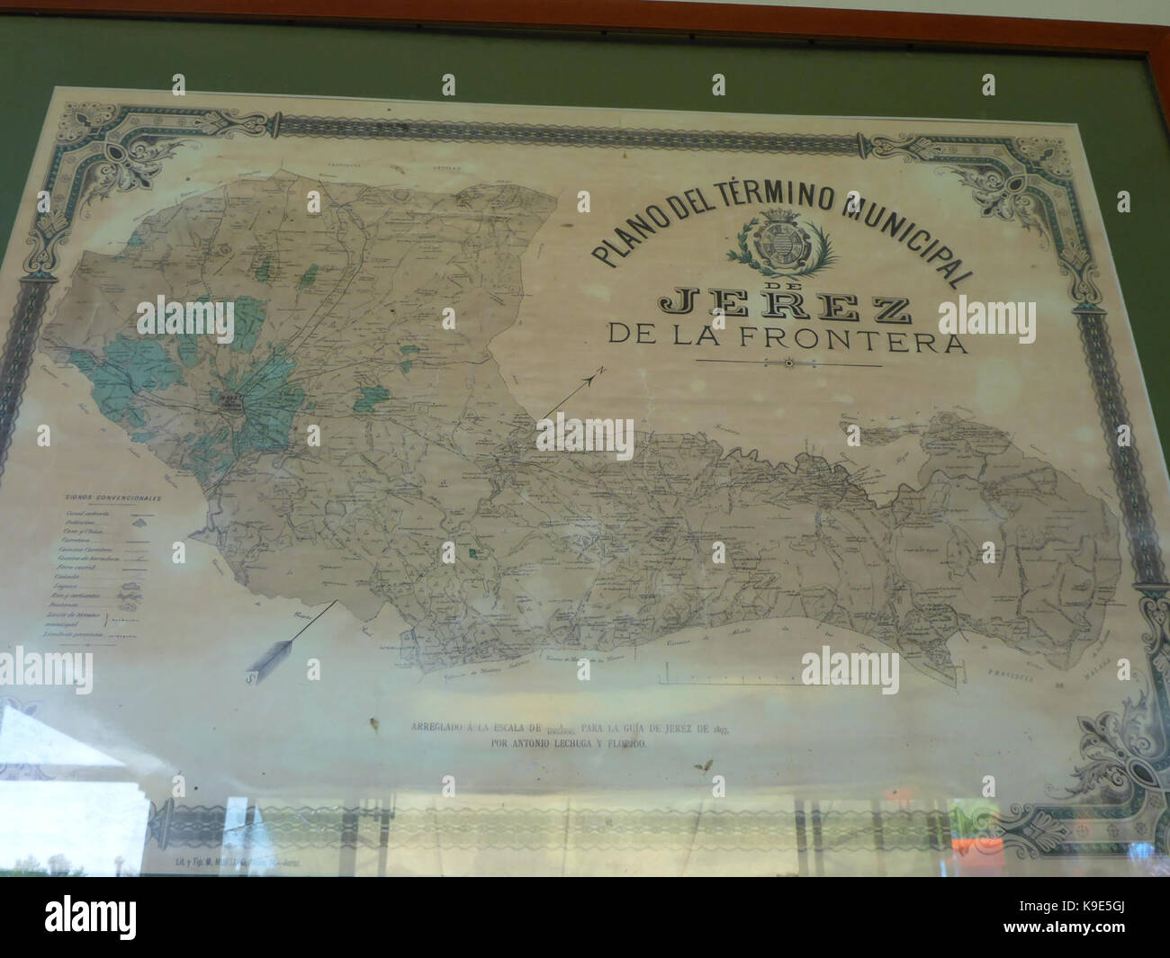 Mapa de Jerez 1897 P1110754 Stock Photo - Alamy