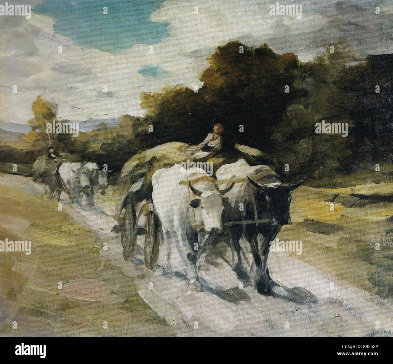 Nicolae Grigorescu Care cu boi (1 Stock Photo - Alamy