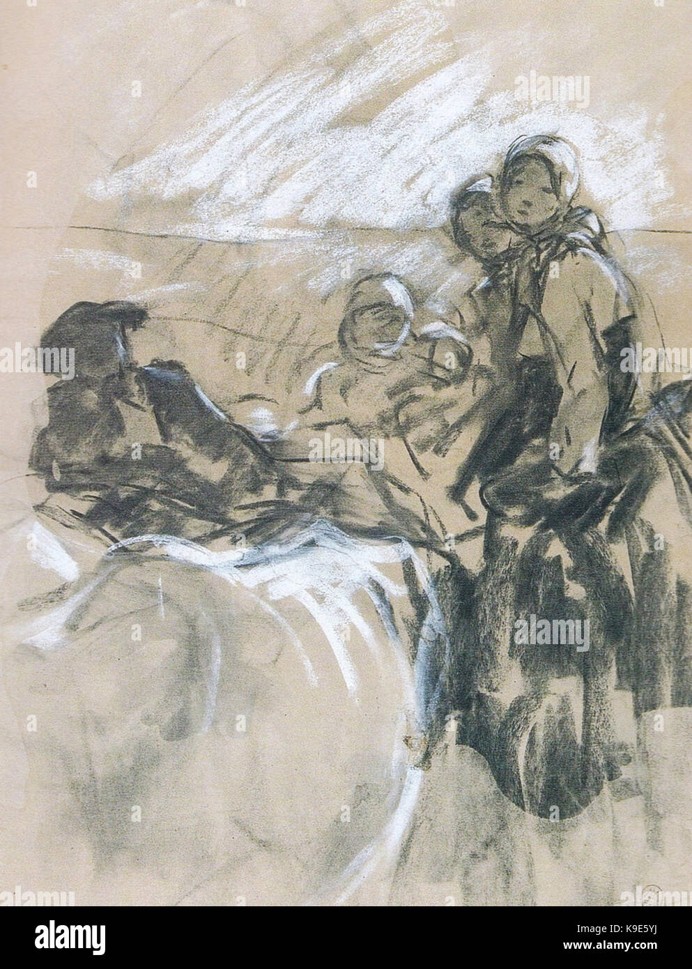 Nicolae Grigorescu Studiu pentru Car cu boi Stock Photo - Alamy