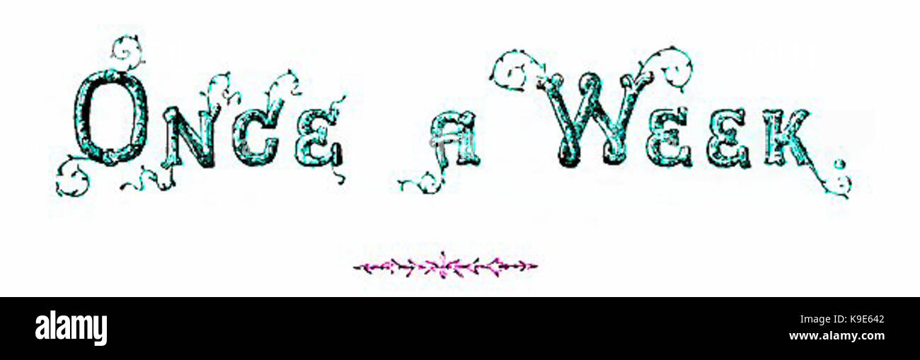 Once a week header Stock Photo - Alamy