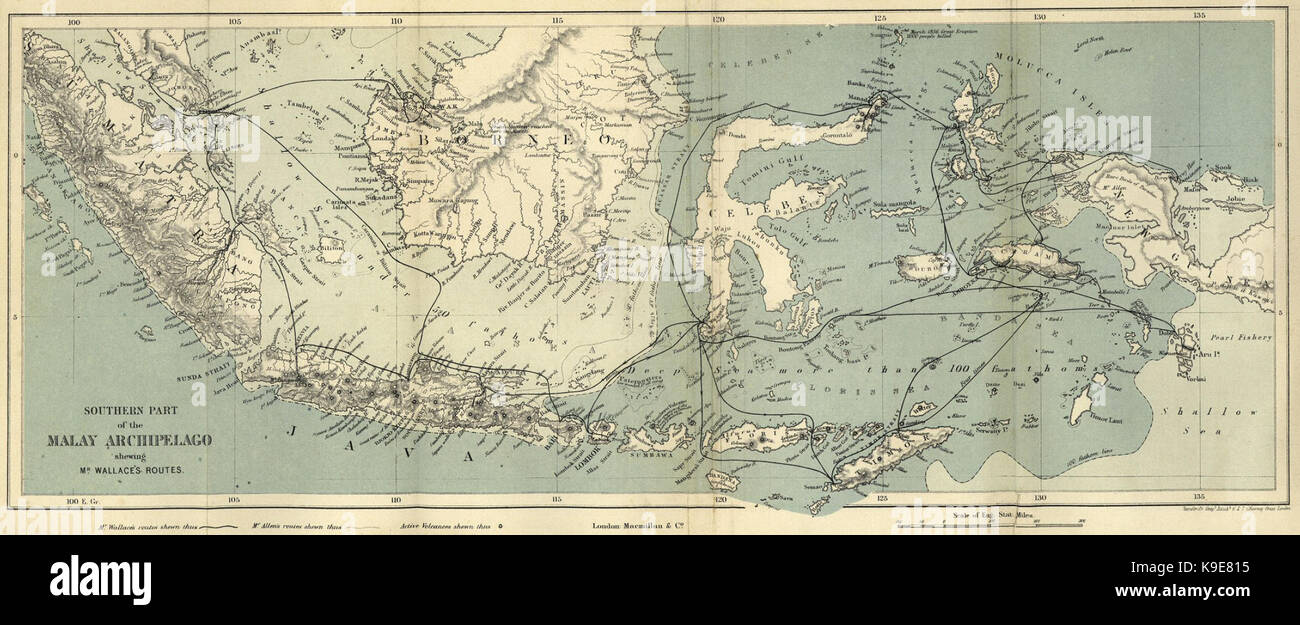 Malay archipelago map hi-res stock photography and images - Alamy