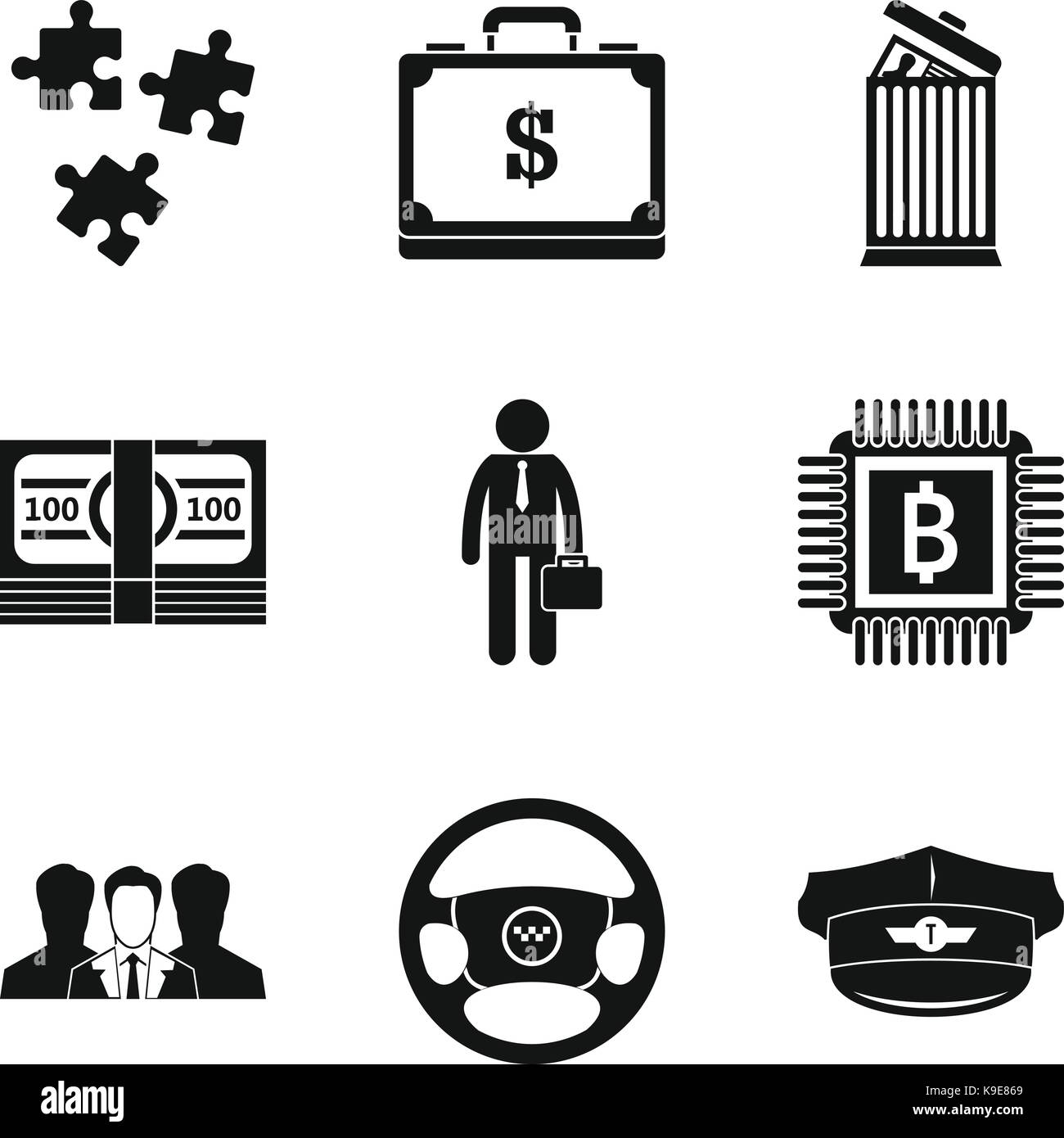 Private industry icons set, simple style Stock Vector Image & Art - Alamy
